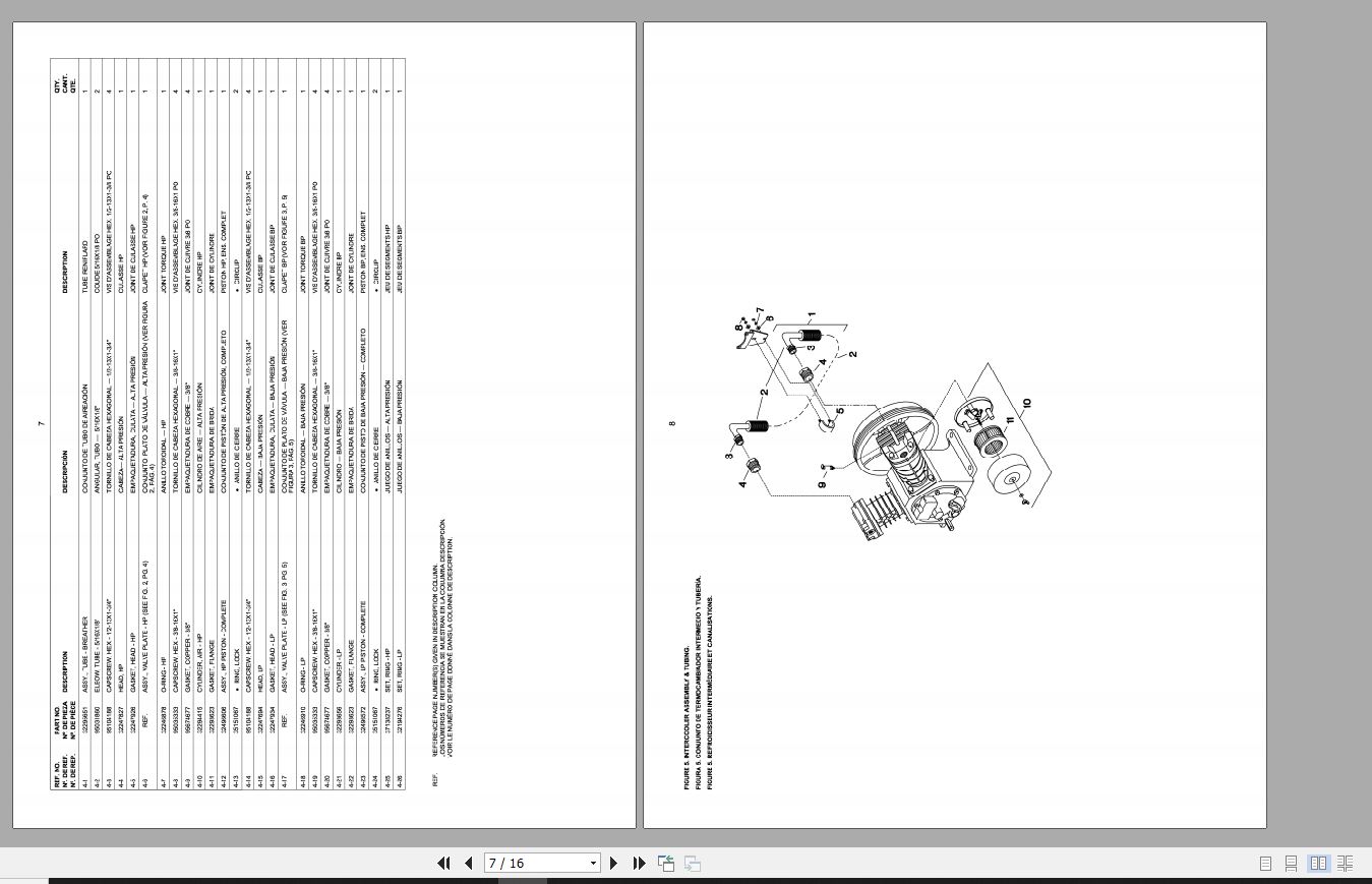 Ingersoll Rand Air Compressor Owner Manual with Parts List Collection