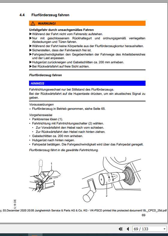 Jungheinrich Forklift CPCD CPYD DE Operating Manual