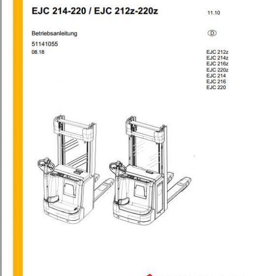 Jungheinrich Forklift EJC 110 112 Operating Manual_DE