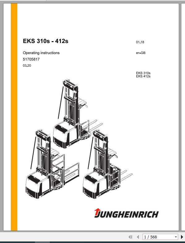Jungheinrich Forklift EKS 310s-412s EN Operating Instructions