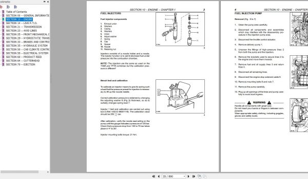 New Holland FX25,FX45,FX28,FX38,FX48,FX58 Repair Manual