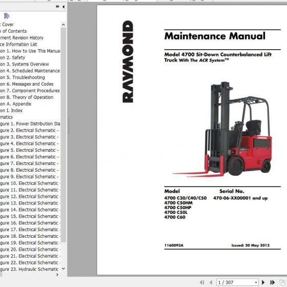 Raymond EASi Order Picker Part & Maintenance Manual