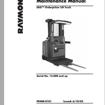 Raymond EASi Pacer Lift Truck R30-R50 Schematics Diagram, Part ...