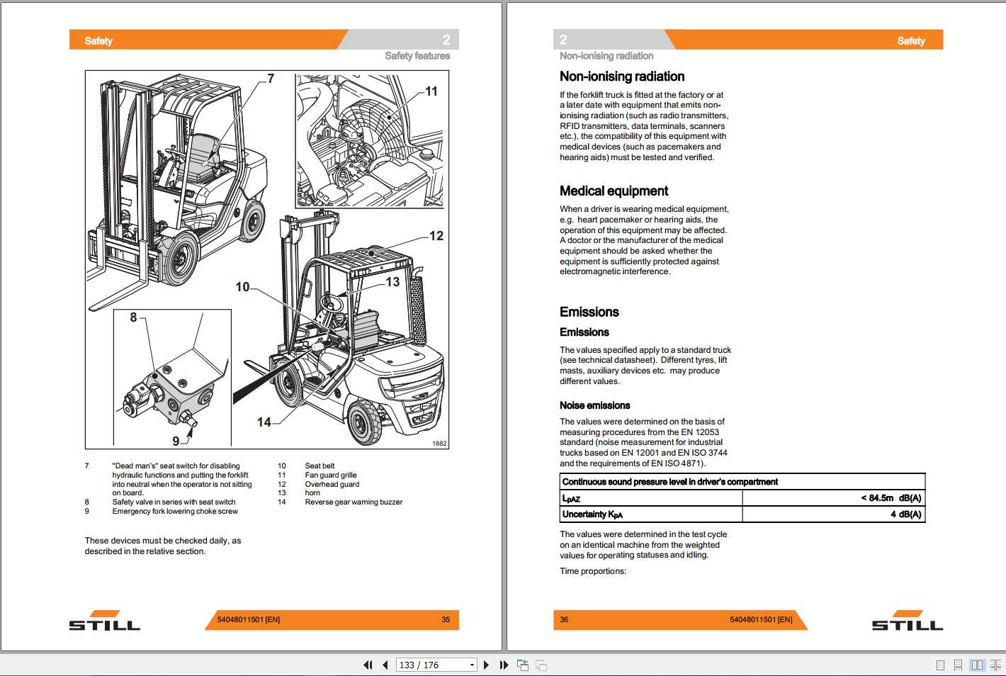 Still Diesel Forklift RC41-25 RC41-30 4091 4092 User Manual