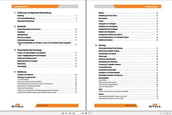 Still Electric Tractor R06-06 (0126, 0607) Operating Manual DE