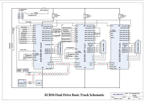 BYD CounterBalance ECB50 Electrical Schematic