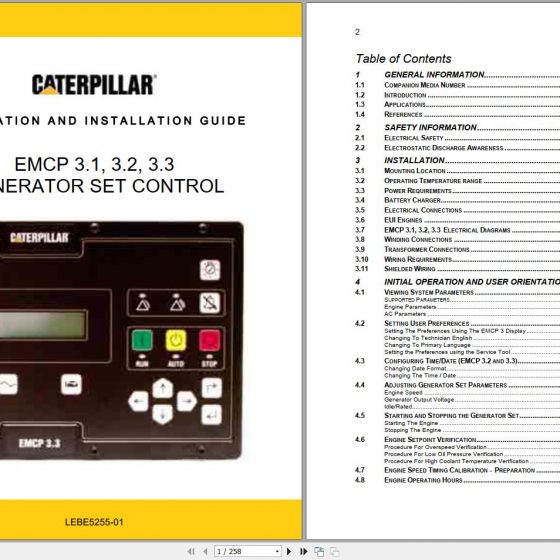 CAT EMCP 4.3,4.4 Generator Set Control