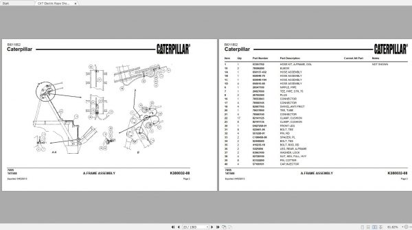 CAT Electric Rope Shovels 7495 Parts Manual_BI011852_2013