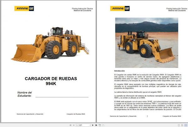 CAT Wheel Loader 994K Service Training_ES