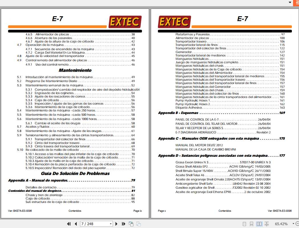 Extec Crusher E7 Operation & Maintenance Manual_Es