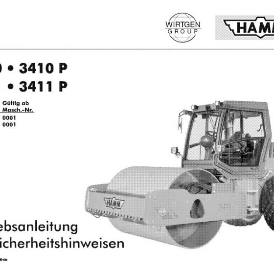 Hamm Roller 3410(P) 3411(P) H2.06 Electric & Hydraulic Diagrams_DE+EN