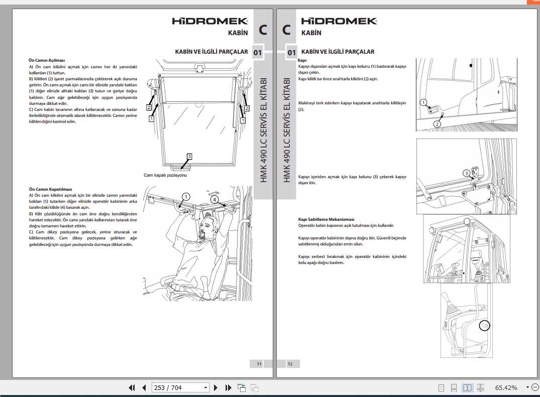 Hidromek Excavator HMK 490 LC Service Manual_Turkish