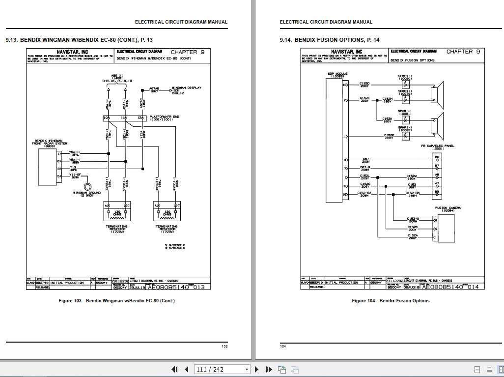 International IC Bus RE Series Chassis Electrical Circuit Diagram