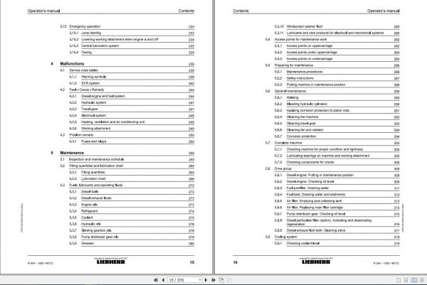 Liebherr Hydraulic Excavator R934 G8.0 - D 4f 1550 48712 Operator's ...