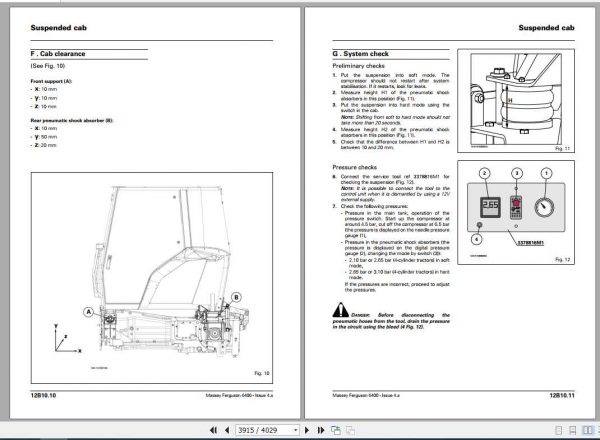 Massey Ferguson Tractors 6400 Series Workshop Service Manual