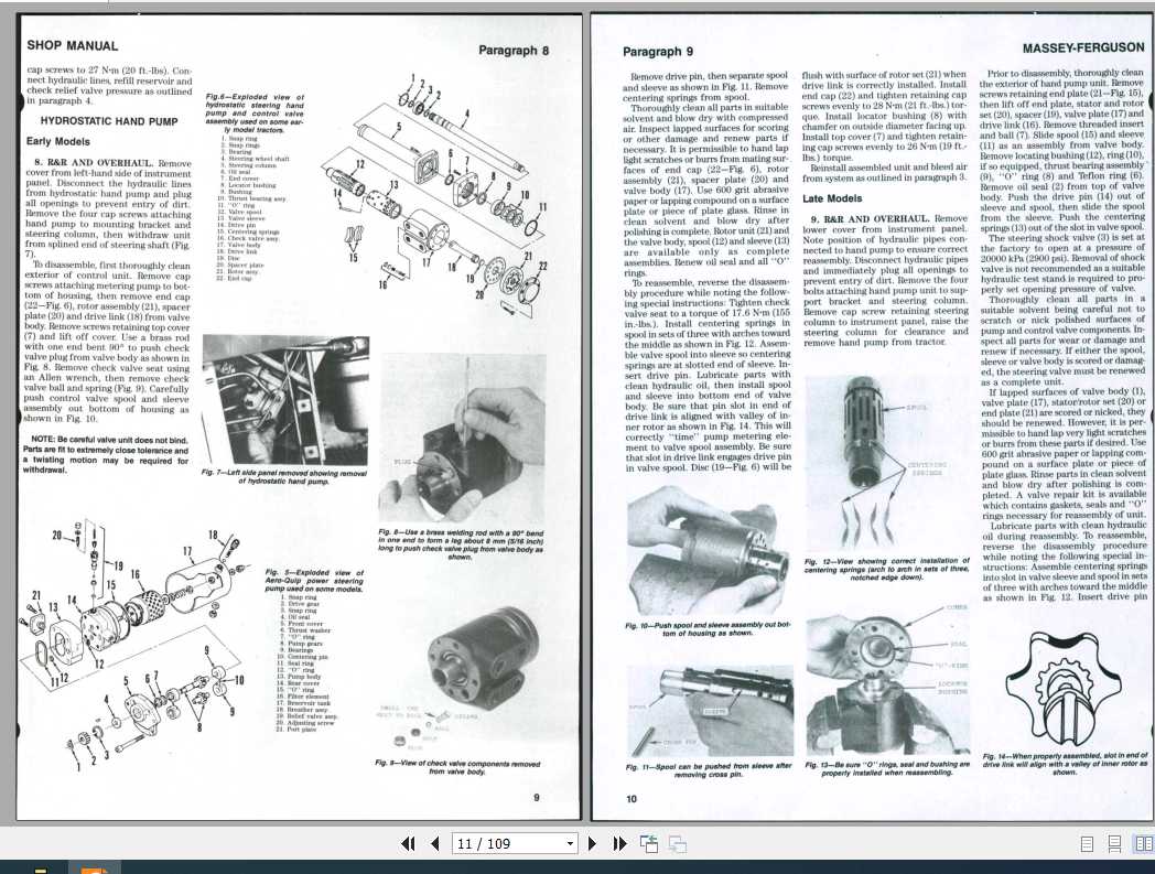 Massey Ferguson Tractors MF 255 MF 265 MF 270 MF 275 MF 290 Shop Manual