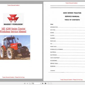 Massey Ferguson Tractors MF 3600 Series Workshop Service Manual