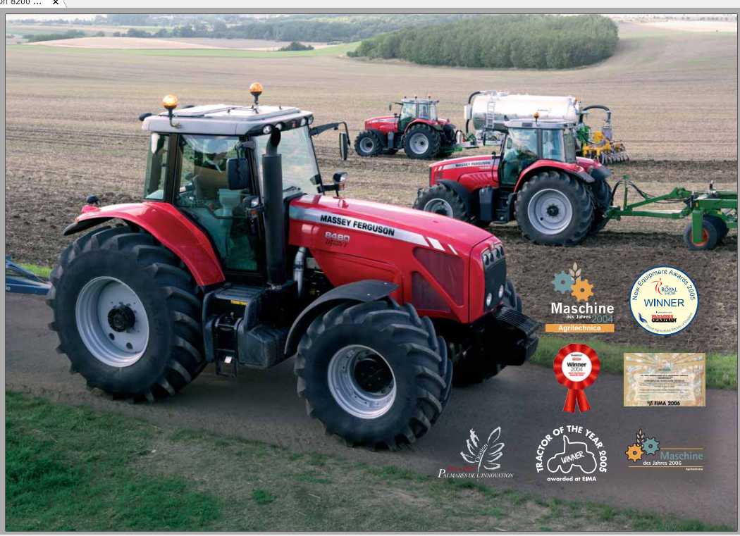Massey Ferguson Tractors MF 8200 and 8200 xtra Series Workshop Manual