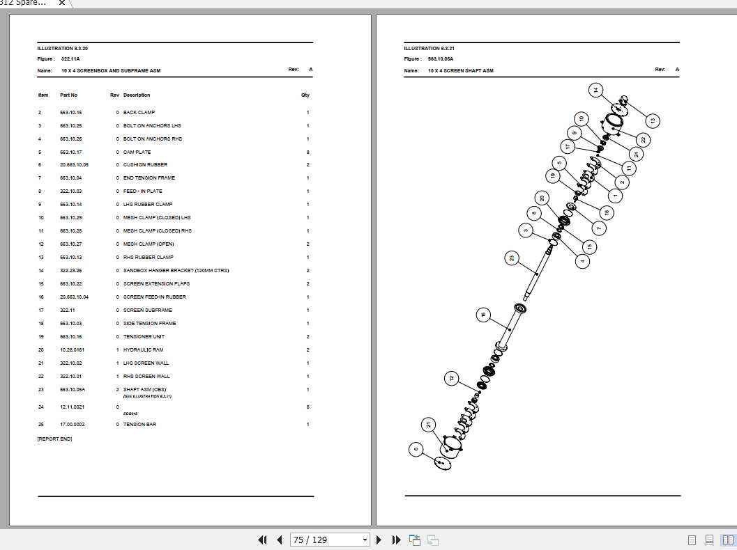 Terex Finlay Crusher 312 Parts Catalog_ES