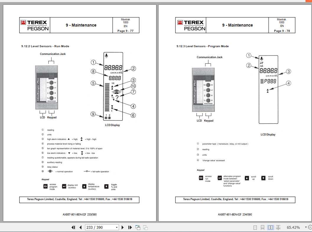 Terex Finlay Crusher Maxtrak 1000 Plant User Manual
