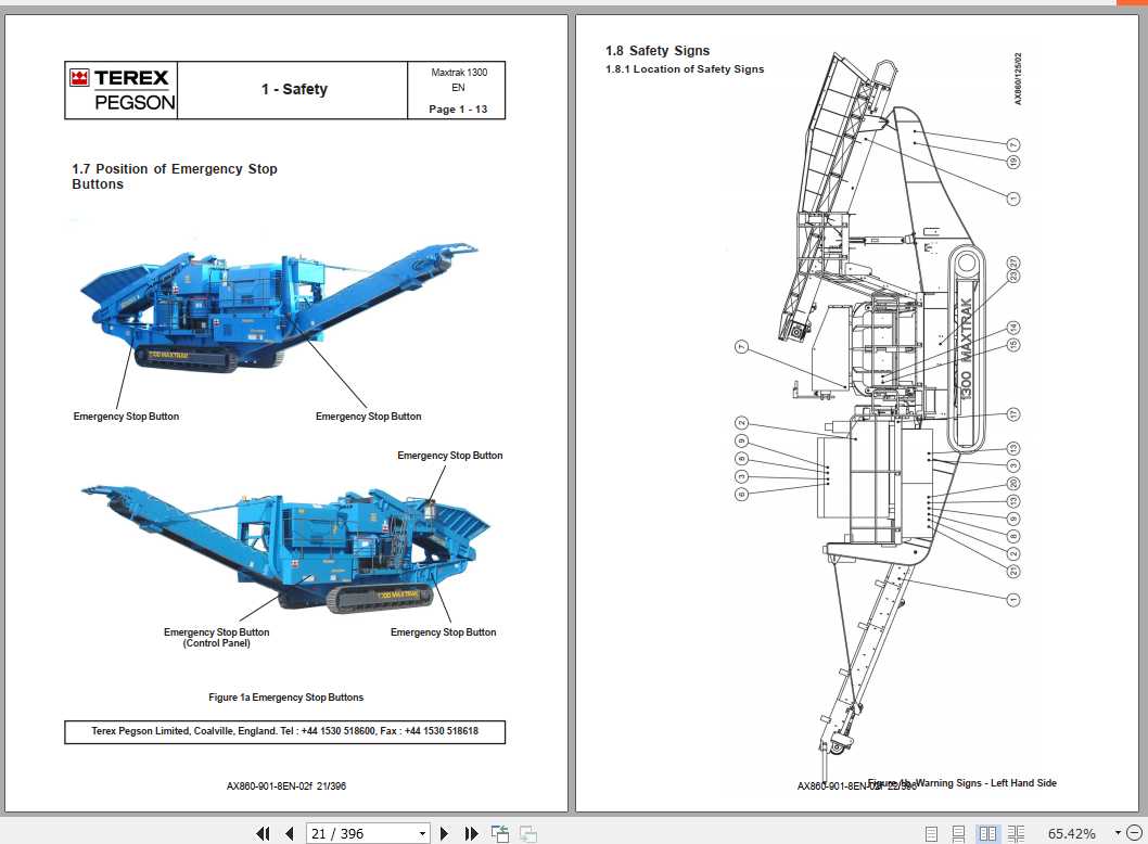 Terex Finlay Crusher Maxtrak 1300 Plant User Manual