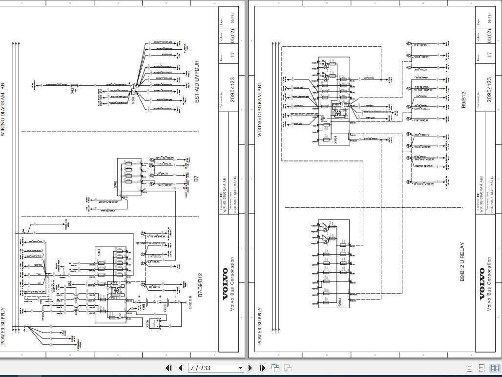 Volvo Trucks Buses B9L Electrical Wiring Diagram