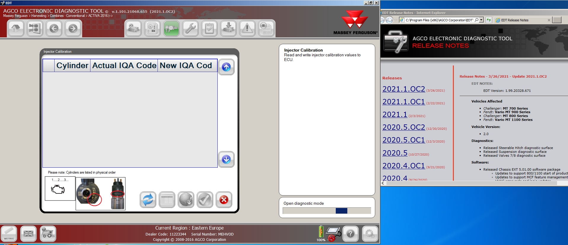 AGCO Diagnostic Program EDT V1.99.20328.671 Release 03.2021 Update Files