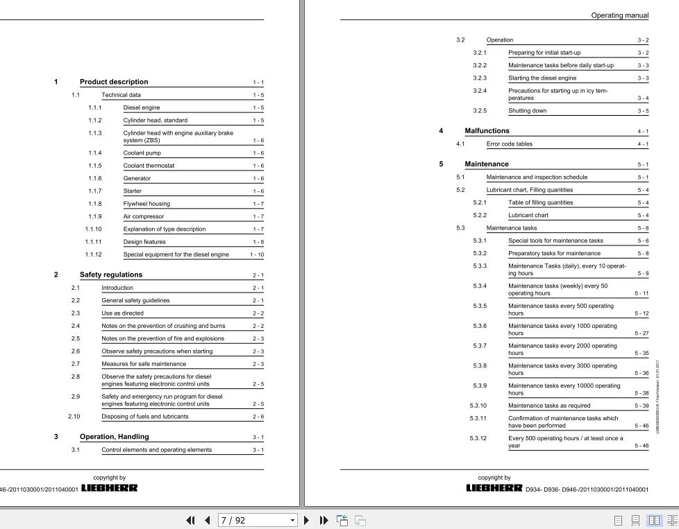 Liebherr Diesel Engine D934 D936 D946 Operating Manual_31-03-2021