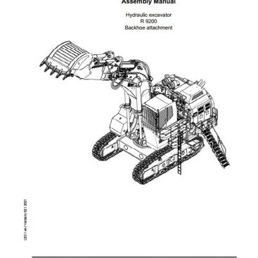 Liebherr Mining Crawler Excavator R996B 1281 Backhoe Assembly Manual_03 ...