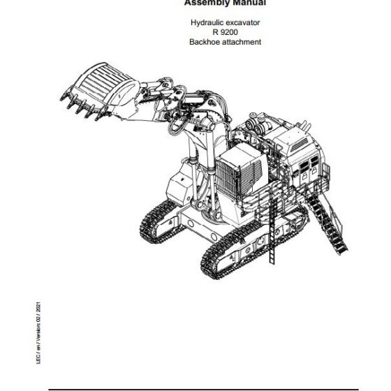 Liebherr Mining Crawler Excavator R996B 1281 Backhoe Assembly Manual_03 ...