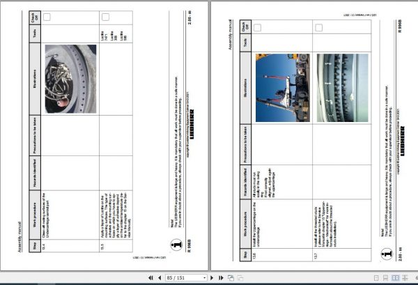 Liebherr Mining Crawler Excavator R996B 1281 Backhoe Assembly Manual_03 ...