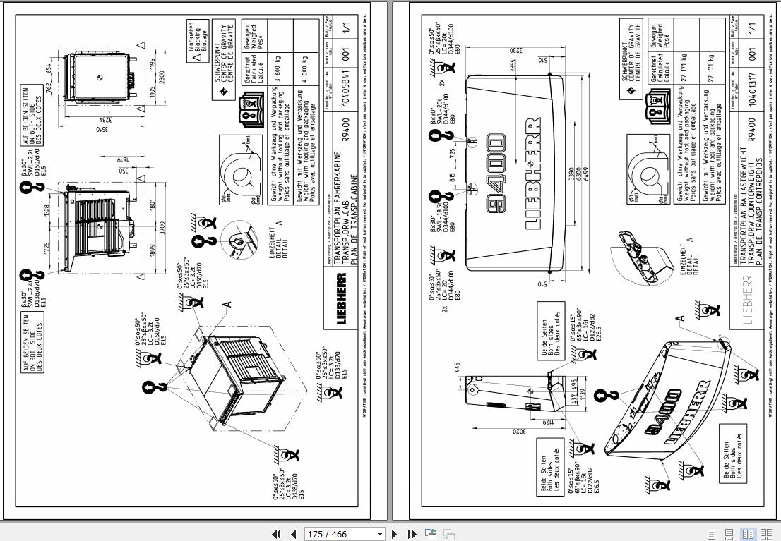 Liebherr Mining Crawler Excavators R9400E 1277 30619 Operating Manual ...