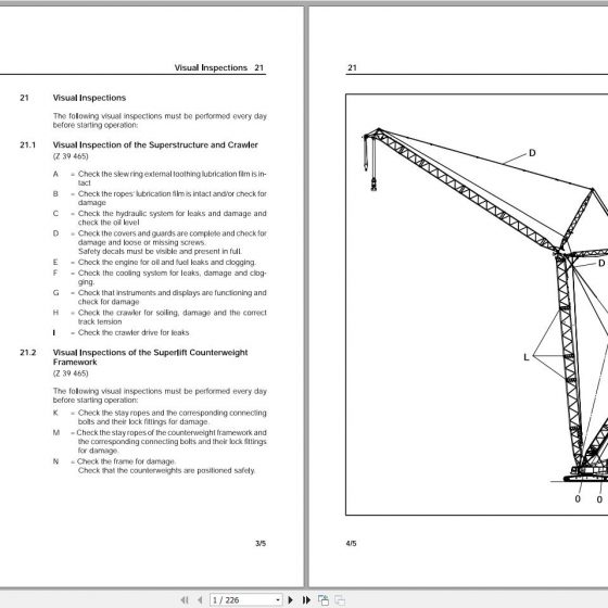 Terex Demag Crawler Crane CC2800-1 600T Operator Manual