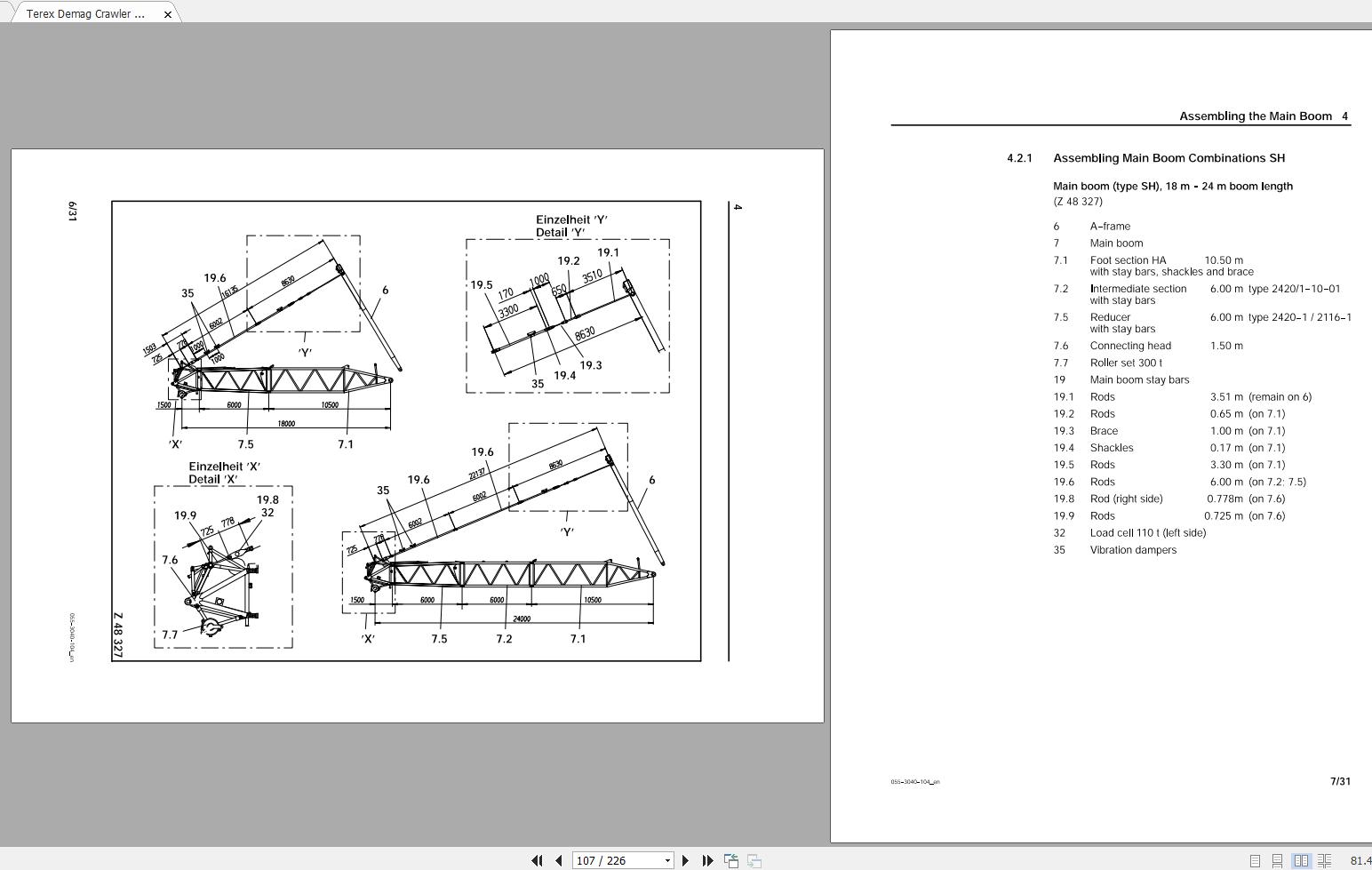 Terex Demag Crawler Crane CC2800-1 600T Mounting Manual