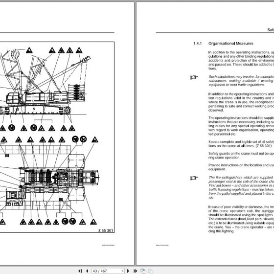 Terex Demag Crawler Crane CC2800-1 600T Electric System & Circuit Diagram