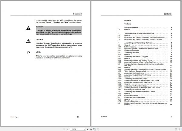 Terex Demag Crawler Crane CC2800-1 600T Mounting Manual