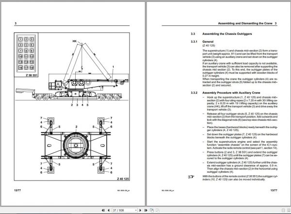 Terex Demag Crawler Crane CC2800-1 600T Mounting Manual