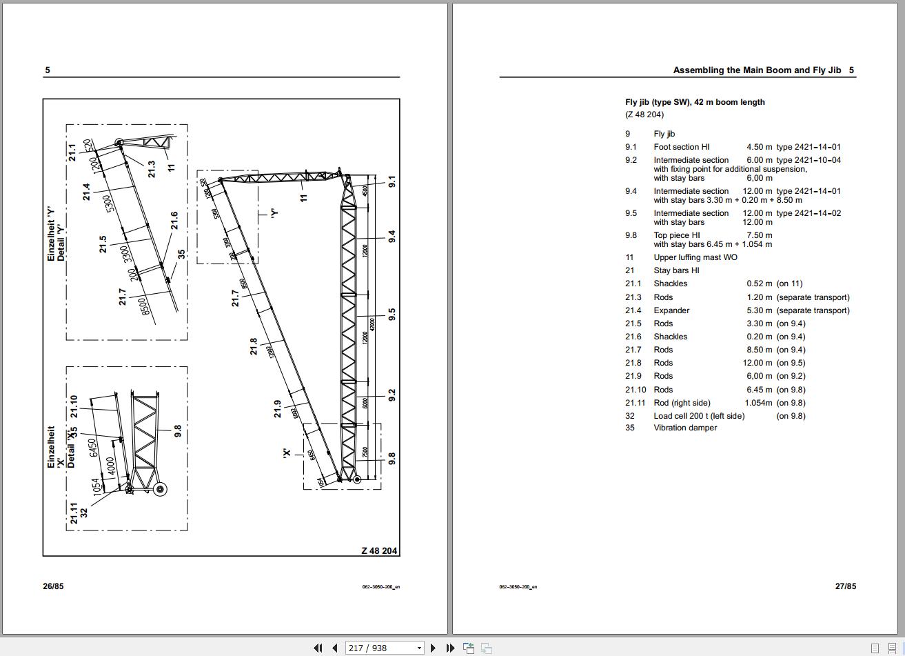 Terex Demag Crawler Crane CC2800-1 600T Mounting Manual