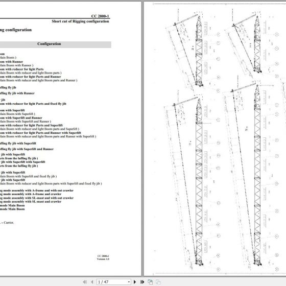 Terex Demag Crawler Crane CC2800-1 600T Operator Manual