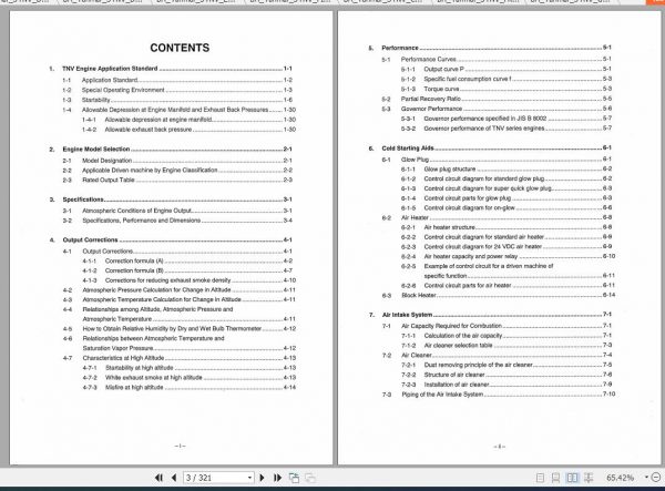 Yanmar Engine 3TNV Series Operating Manual