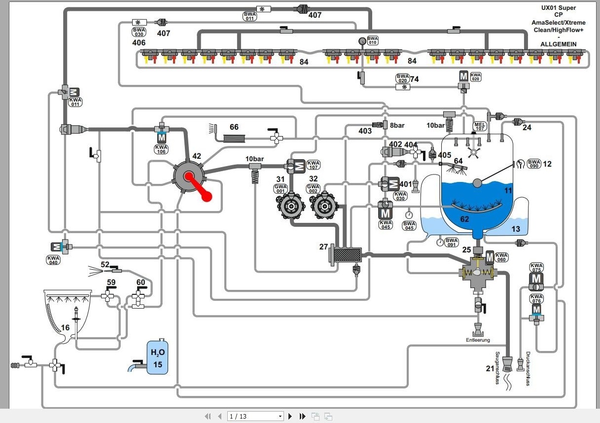 Amazone UX 5201 Super Field Sprayer Service Training PFS-S2-UX01-GB