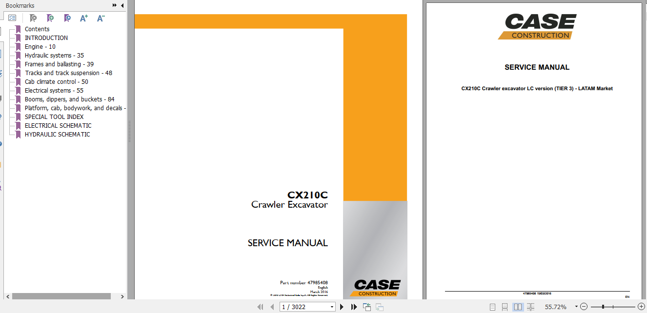 Case CX210C Crawler Excavator LC version (TIER 3) - LATAM Market ...