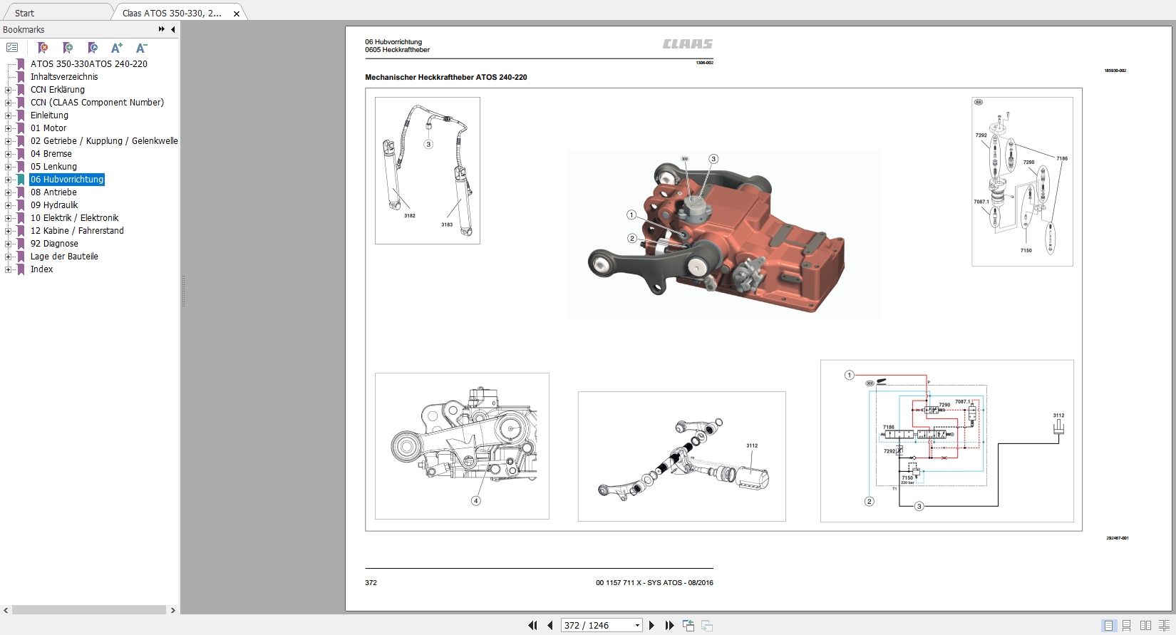 Claas ATOS 350-330 240-220 Technical System Service Manual DE+EN
