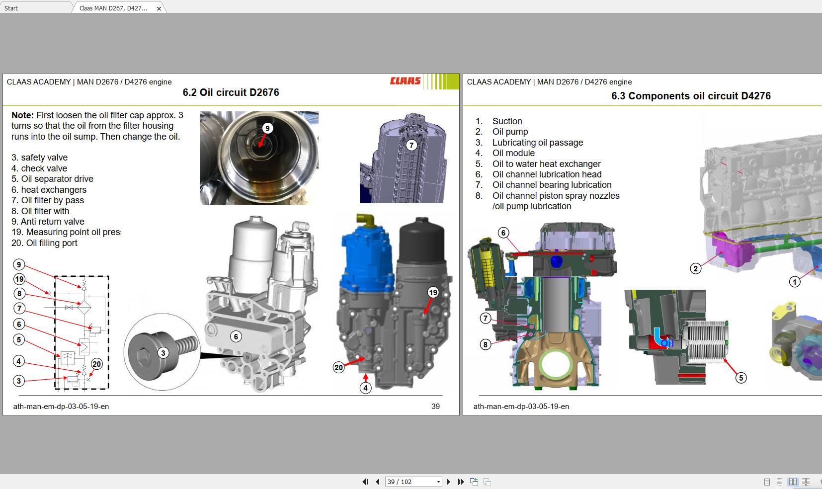 Claas MAN D267 D4276 Diesel Engine Training Manual EN