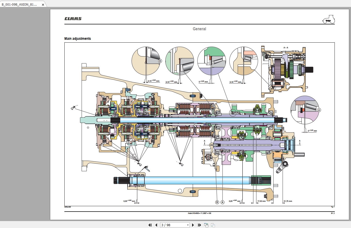 Claas Tractor Axion 810-850 Repair Manual EN