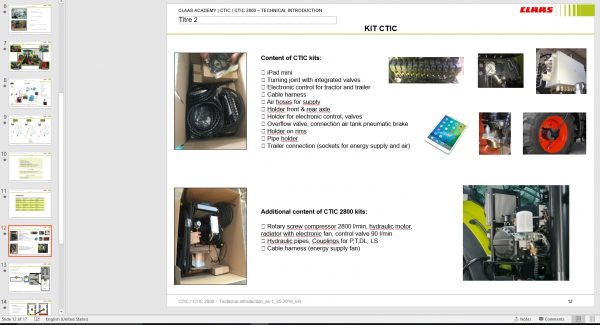 Claas Tractor Central Academy CTIC 2800 Tire Inflation Control EN