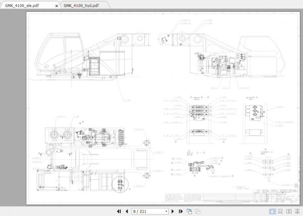 Grove Mobile Crane GMK 4100 Electrical Pneumatic & Hydraulic Schematics