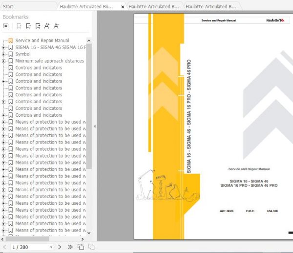 Haulotte Articulated Boom Lift HA16 RTJ HA46 RTJ O E03.21 Spare Parts ...