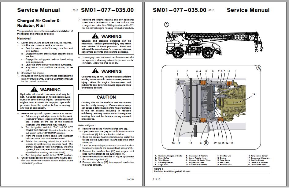 Linkbelt Rough Terrain Crane RTC-8065 II Service Manual
