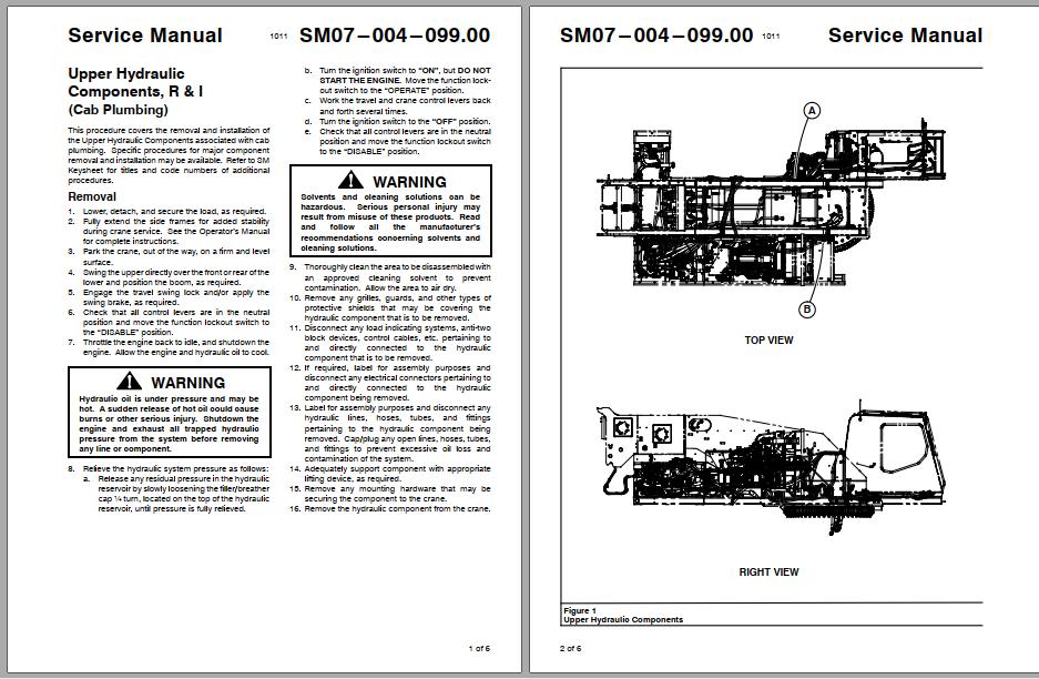 Linkbelt Telescopic Crawler Crane TCC-1100CE Service Manual